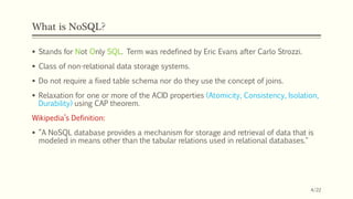 A Seminar on NoSQL Databases. | PPSX | Databases | Computer Software and Applications