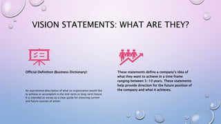 Mission and Vision Statements: What They Are, Why They're Important ...