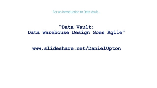 Agile BI via Data Vault and Modelstorming | PDF