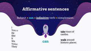 Slideshow about modal verb can & can't. | PPT