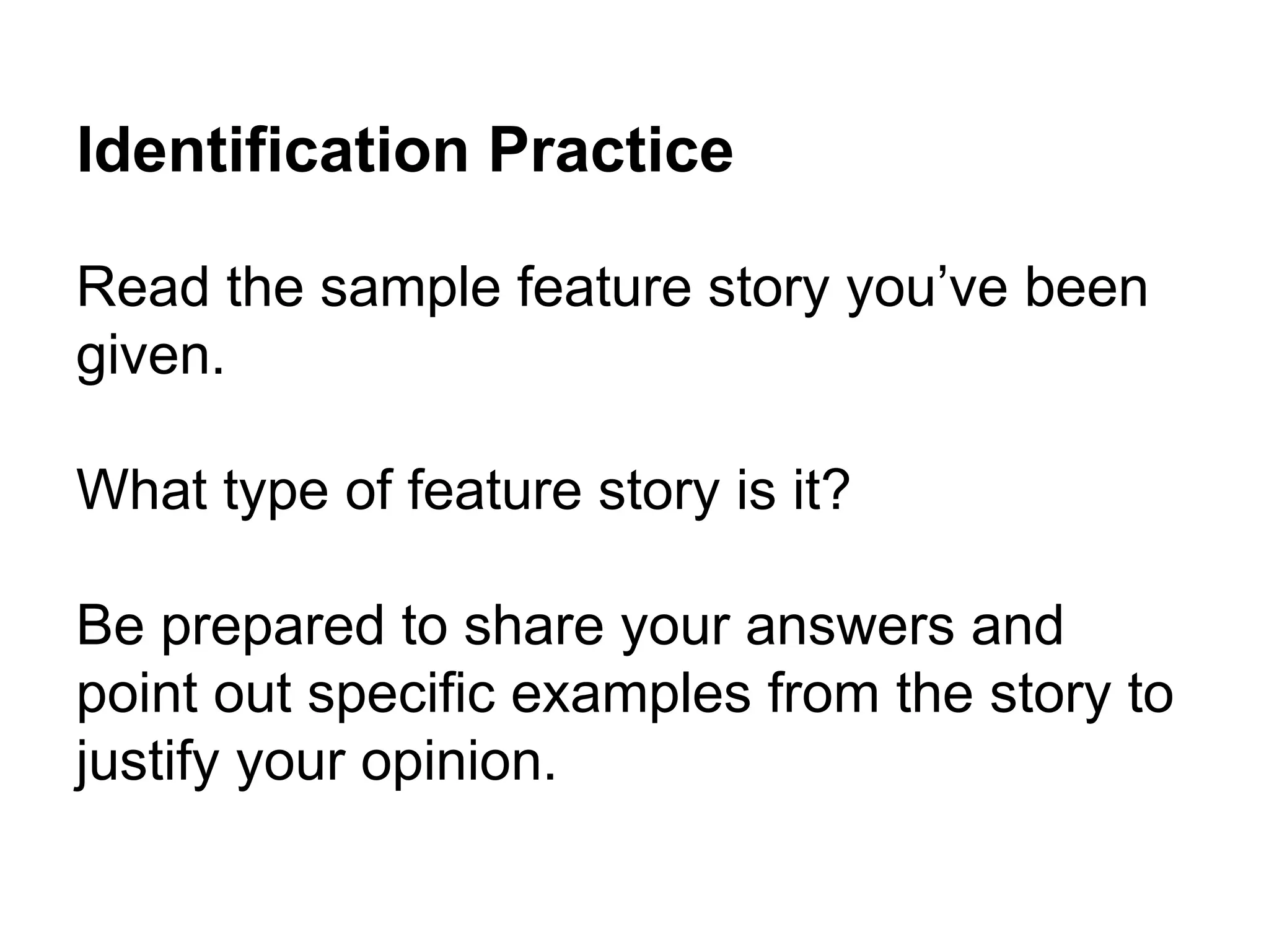 Lecture on the types of Feature Writing article | PPTX
