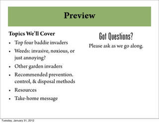 Garden Invaders - Recognizing and Removing Invasive Plants | PPT