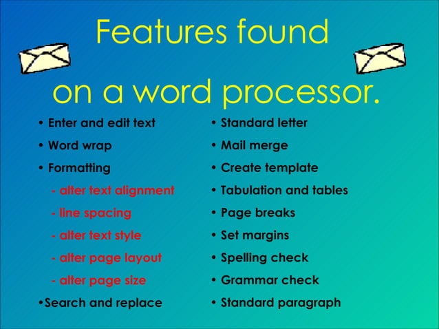 Slideshow On Word Processing | PPT | Desktop Publishing | Computer Software and Applications