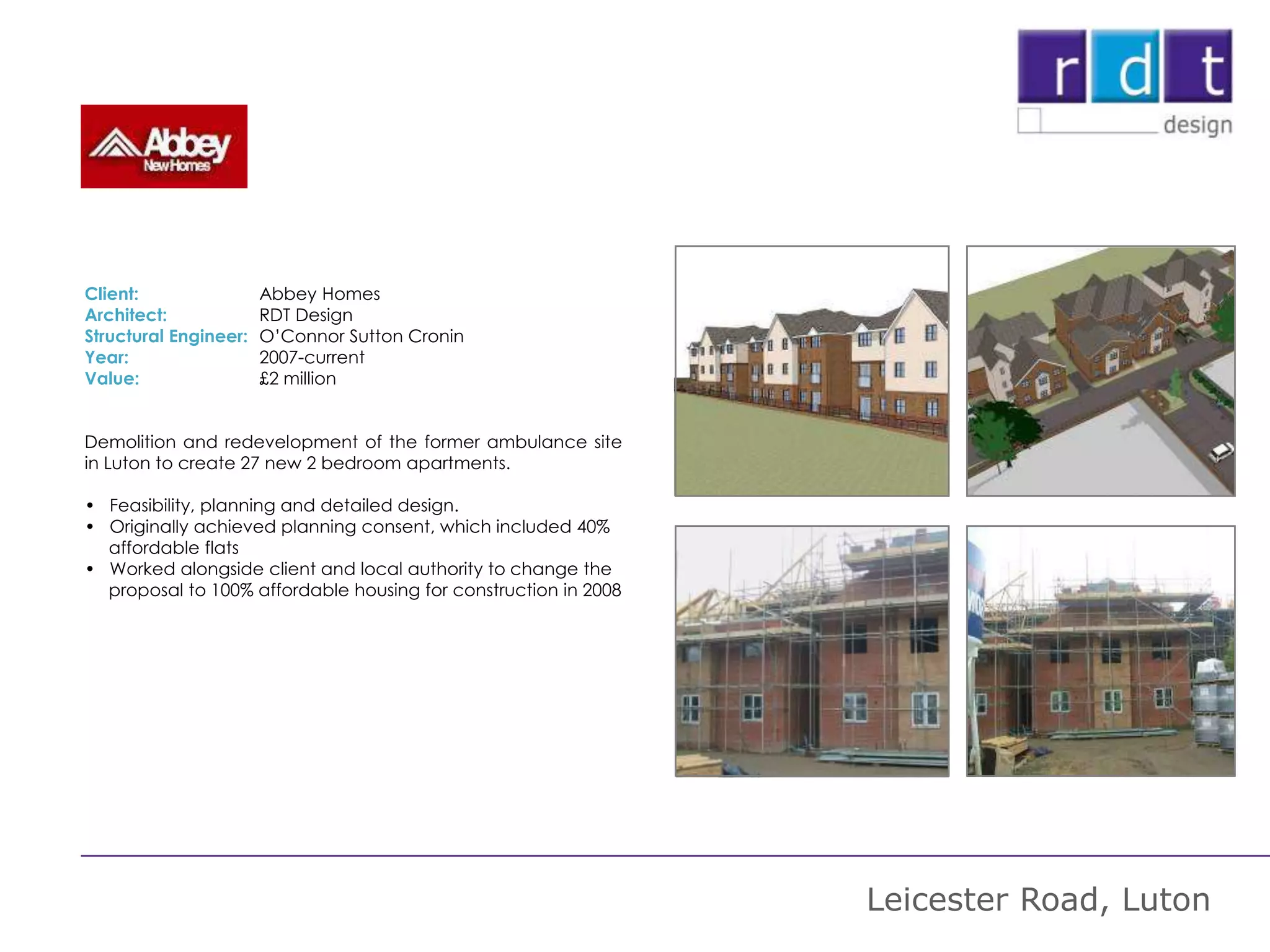 RDT Profile and Examples of Project Experience - aug 2012 | PPT