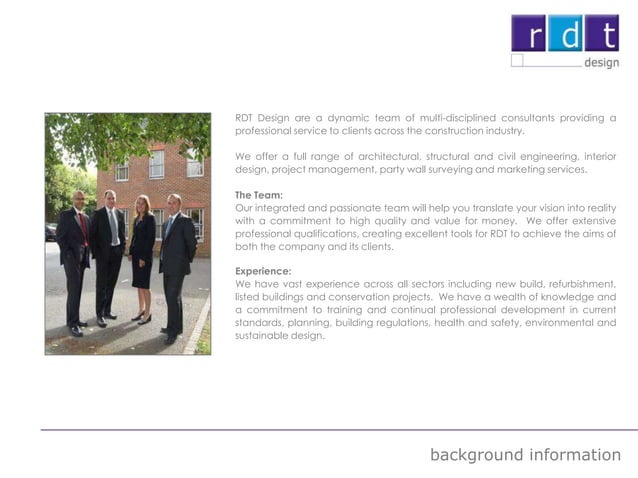 RDT Profile and Examples of Project Experience - aug 2012 | PPT ...