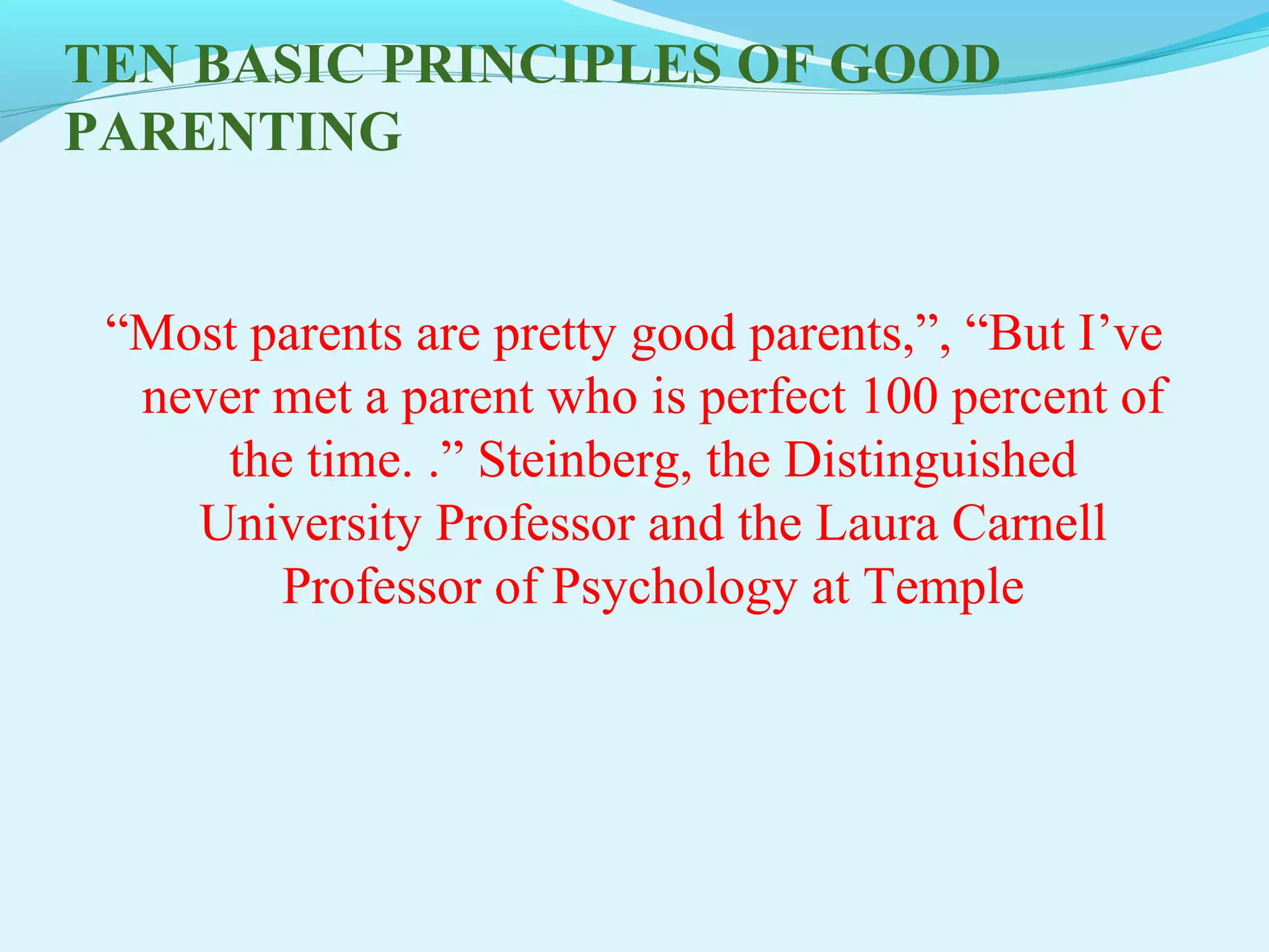 Slide show what is a good parent | PPT