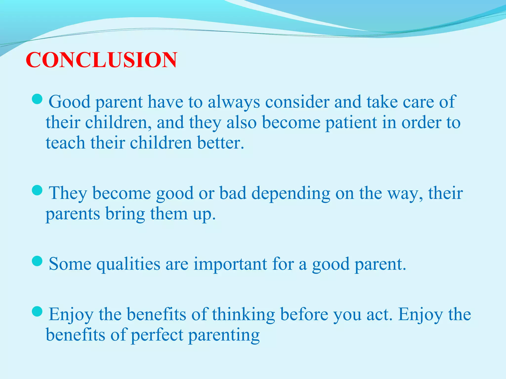 Slide show what is a good parent | PPT