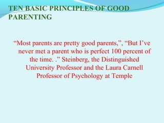 Slide show what is a good parent | PPT