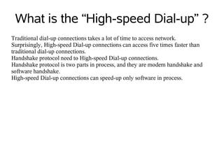 How High-speed Dial-up Work | PPT