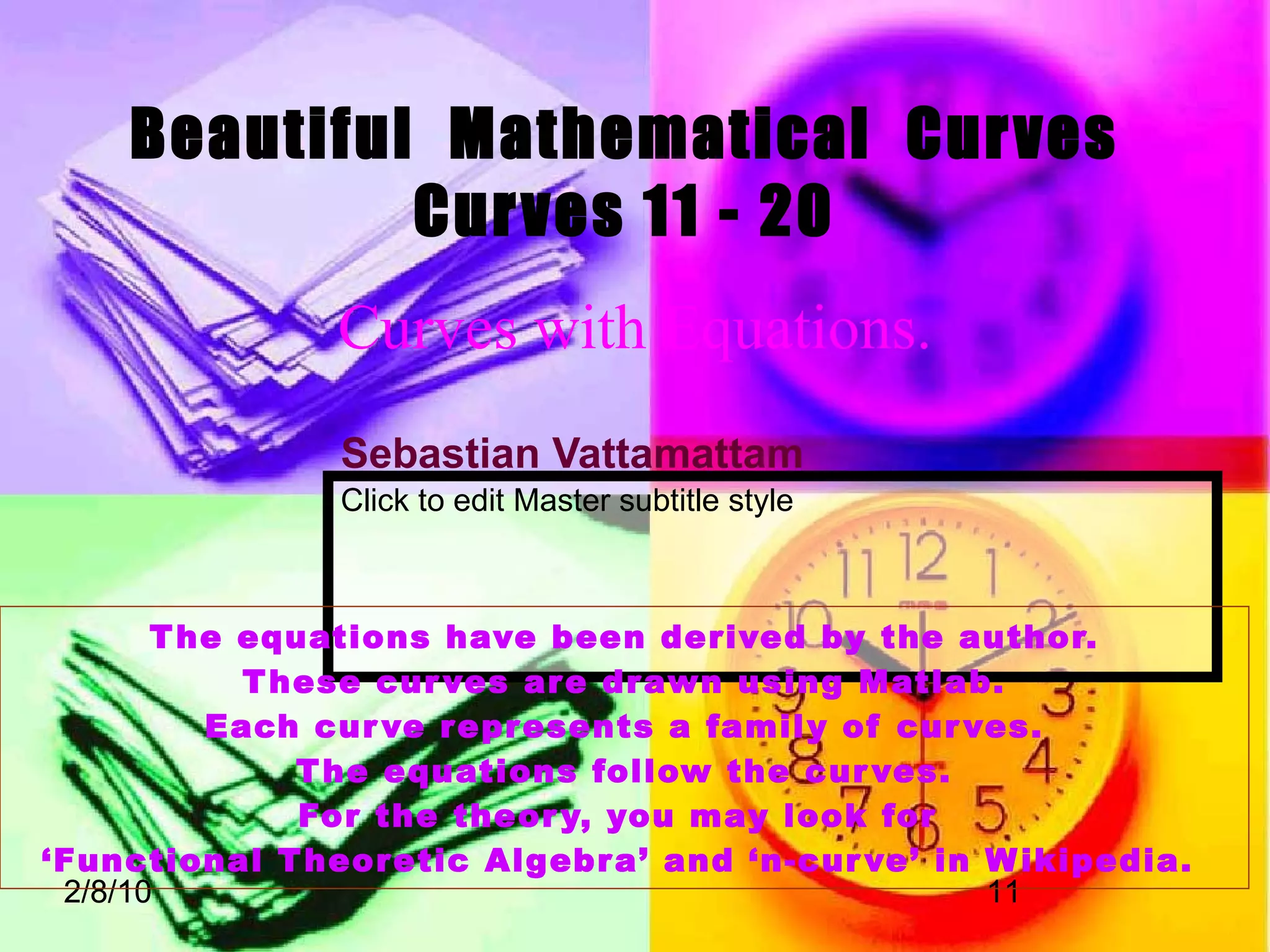 Beautiful Mathematical Curves: 11 - 20 | ODP