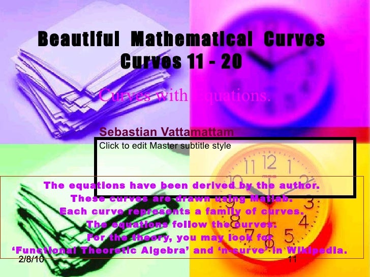 Beautiful Mathematical Curves: 11 - 20