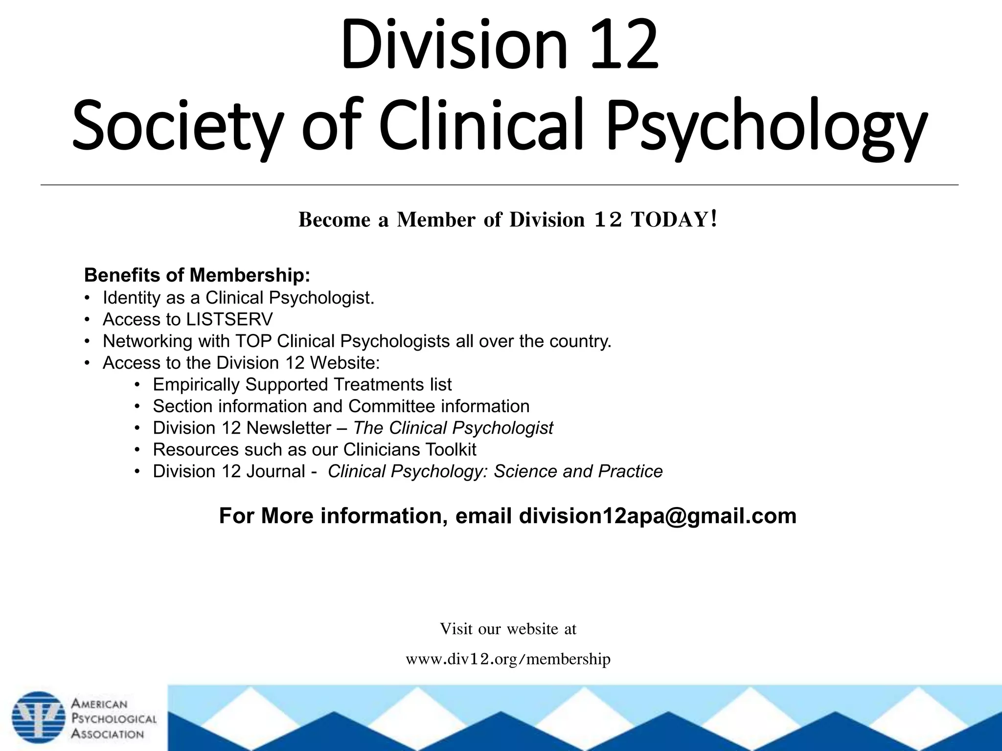 APA Divisions Slideshow at APA Convention 2016 | PPTX