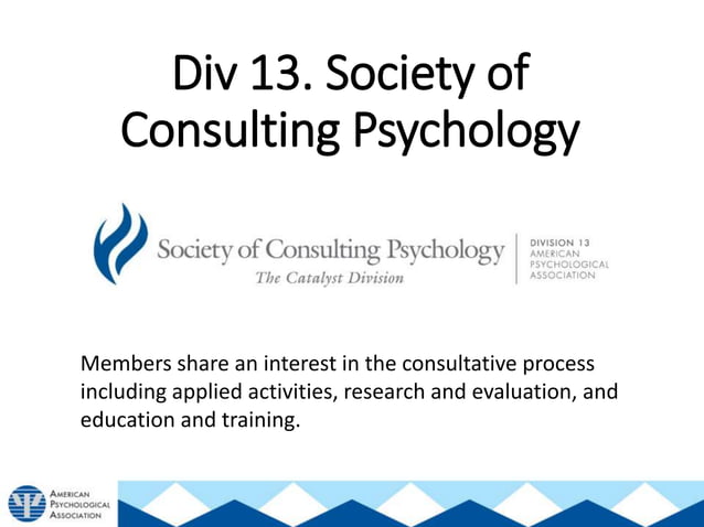 APA Divisions Slideshow at APA Convention 2016 | PPT