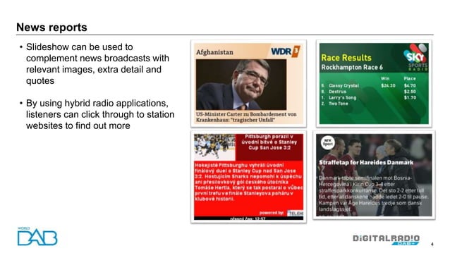 DAB slideshow status and examples | PPTX
