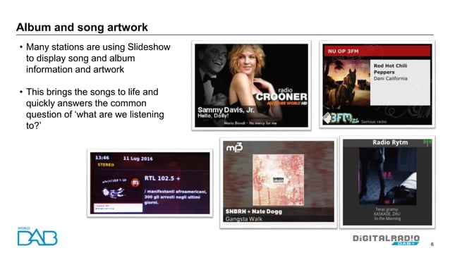 DAB slideshow status and examples | PPTX