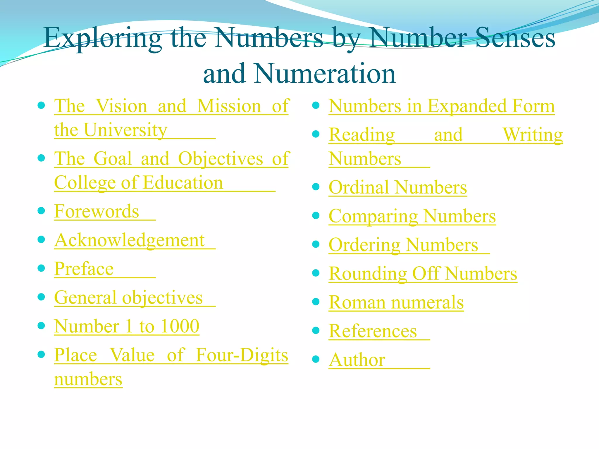 Slide Show Exploring The Numbers By Number Senses And Numeration | PPTX