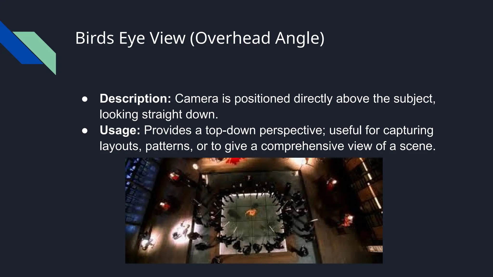 Types of Camera Angles (Steubenville High School Multimedia) | PPTX