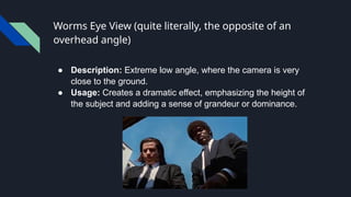 Types of Camera Angles (Steubenville High School Multimedia) | PPTX