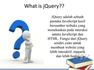 Tutorial Membuat Hello World dengan jQuery | PPT