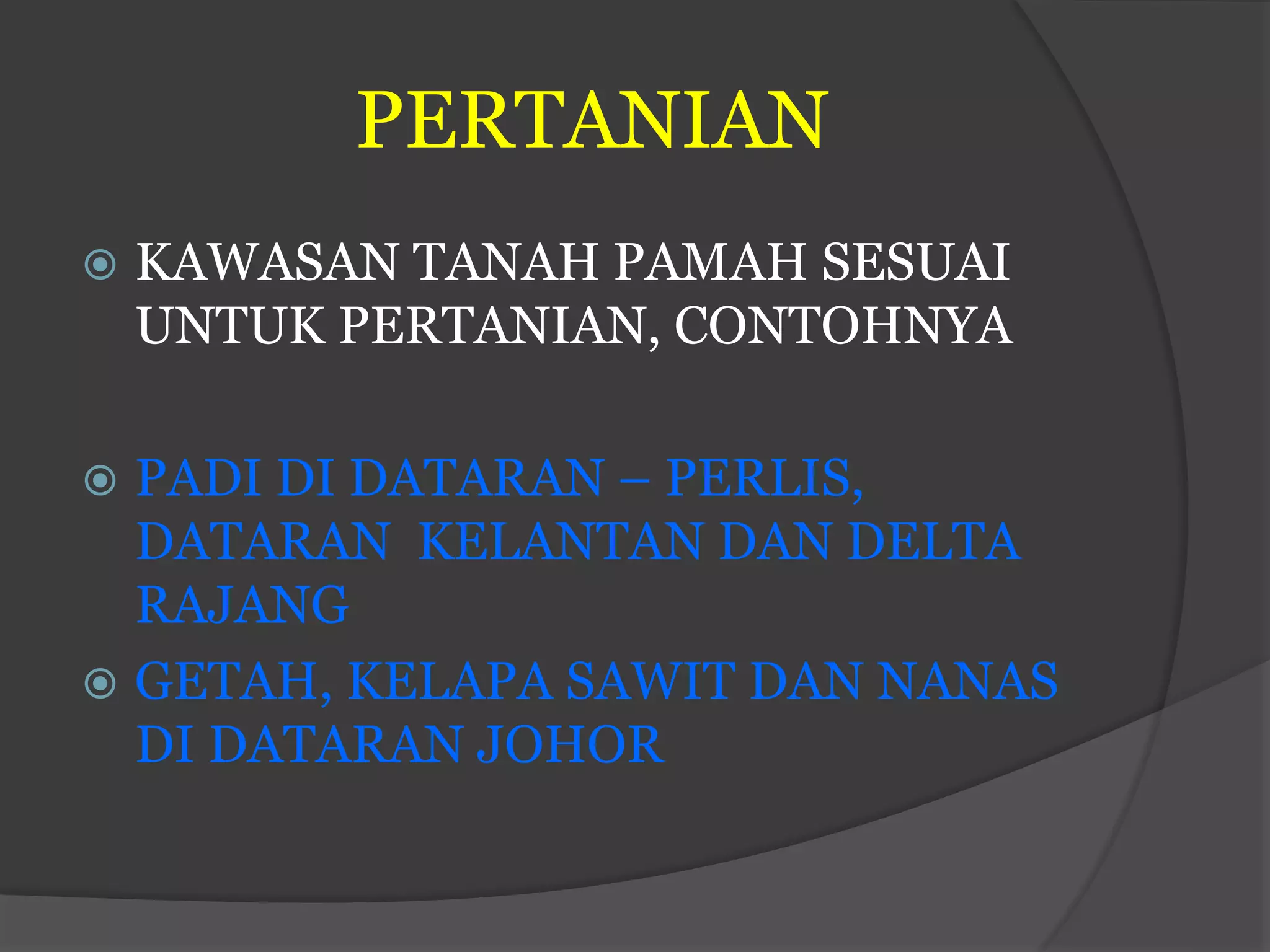 Slide show kepentingan tanah tinggi dan pamah 2 copy | PPTX