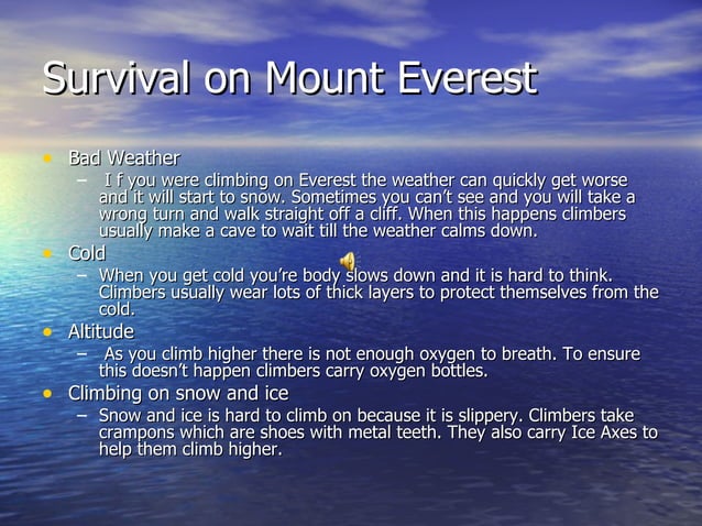 Mt Everest Slideshow | PPT