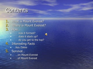 Mt Everest Slideshow | PPT