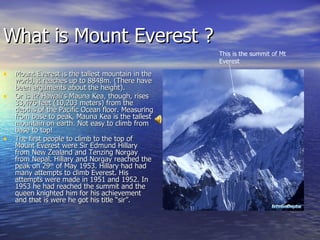 Mt Everest Slideshow | PPT