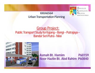 Slideshow of public transport study | PPT