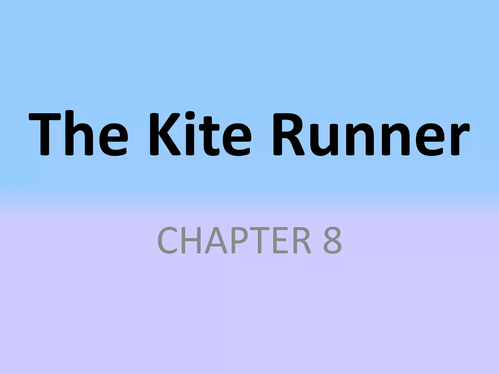 Slideshow on chapter 8 | PPT