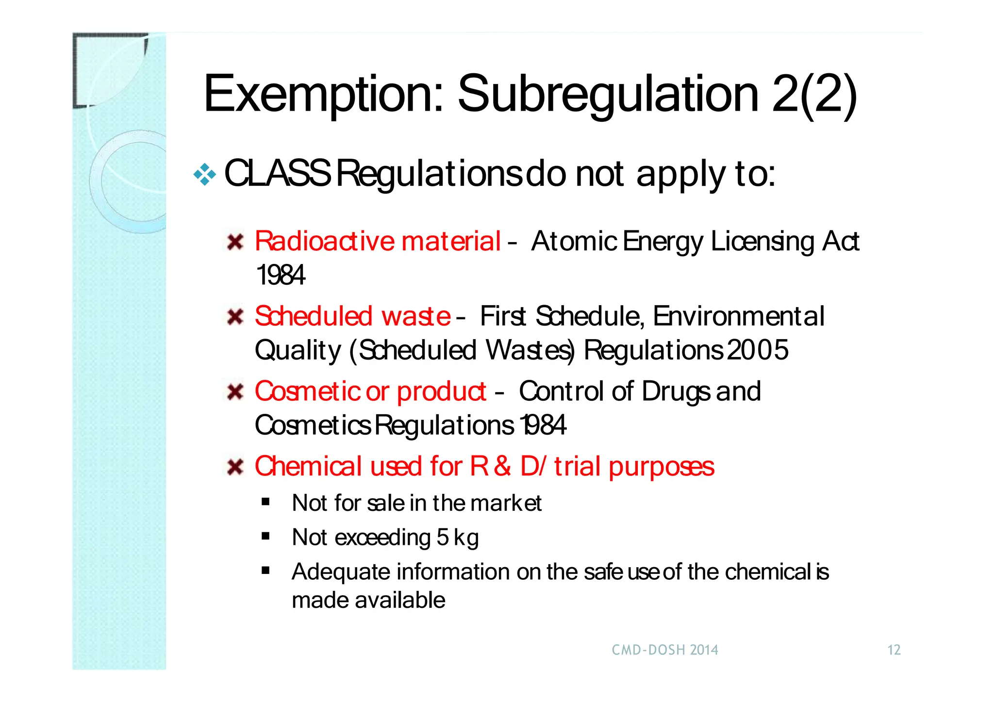 CLASS Regulation 2013 malaysia for industry.pptx
