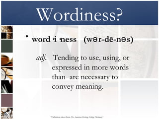 ENC1102 Project: Wordiness | PPT