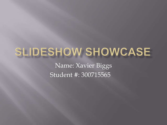 Slide show showcase | PPT