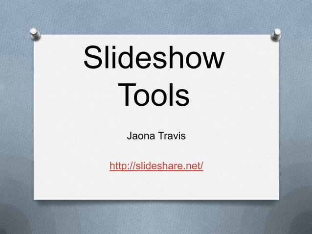 Slideshow tools | PPTX