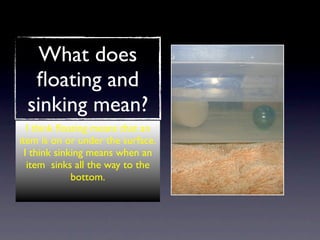 Floating and Sinking | KEY