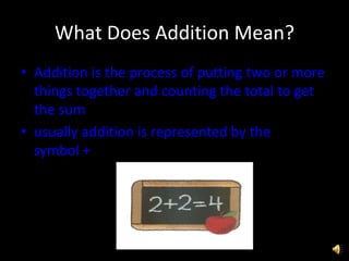 Addition Slideshow With Sound Edu | PPT