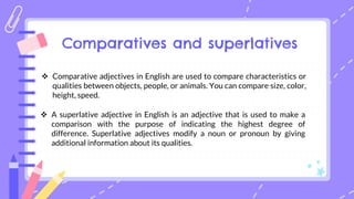 Comparatives and superlatives | PPTX