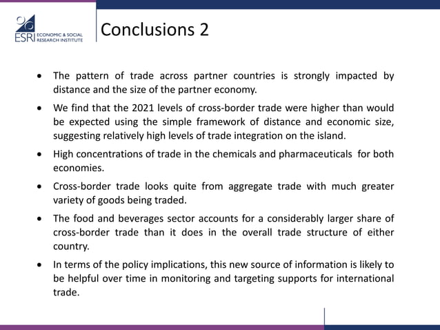 Structure of international goods trade for Ireland and Northern Ireland ...