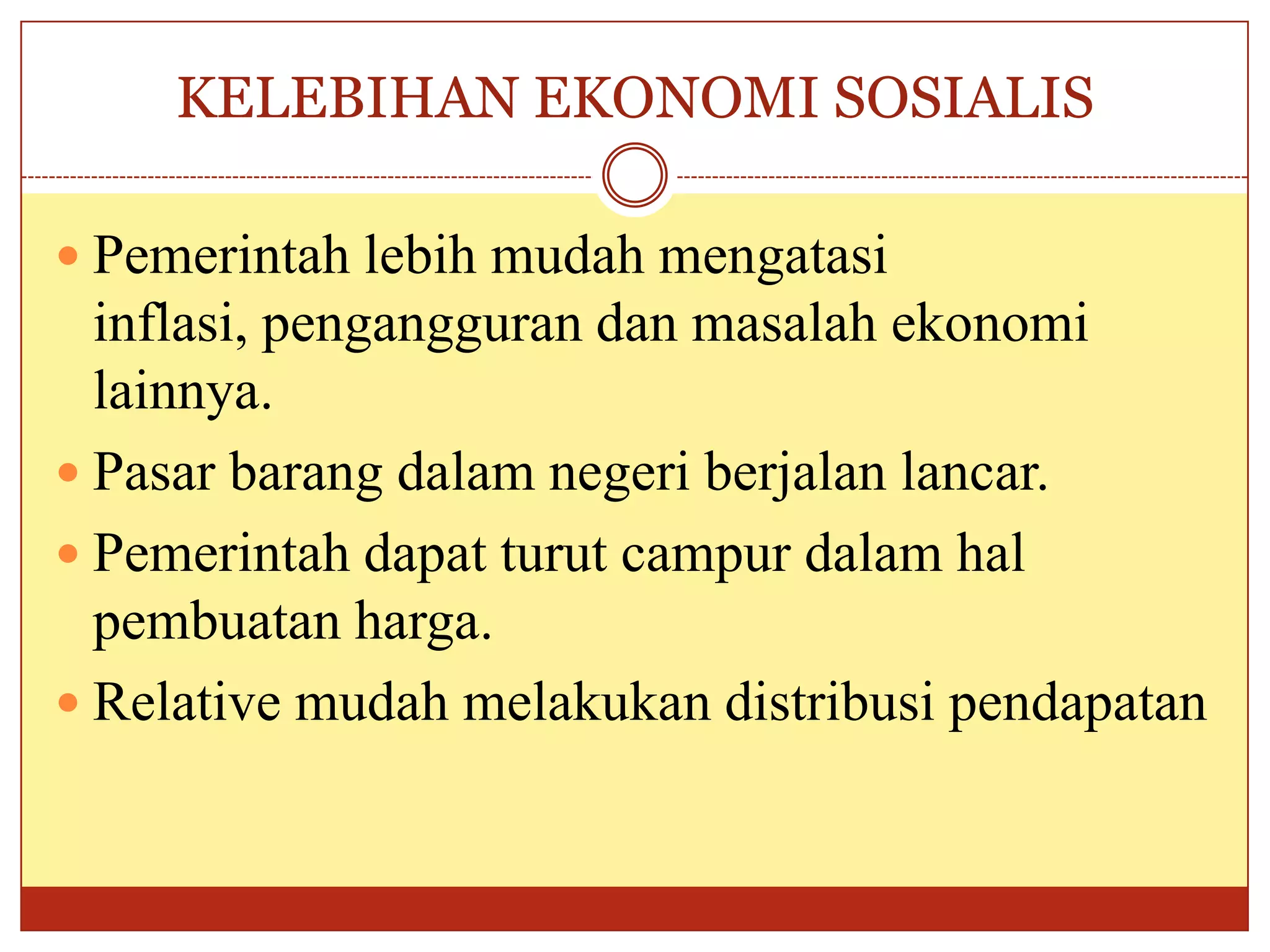 Slide sistem ekonomi sosialis | PPTX