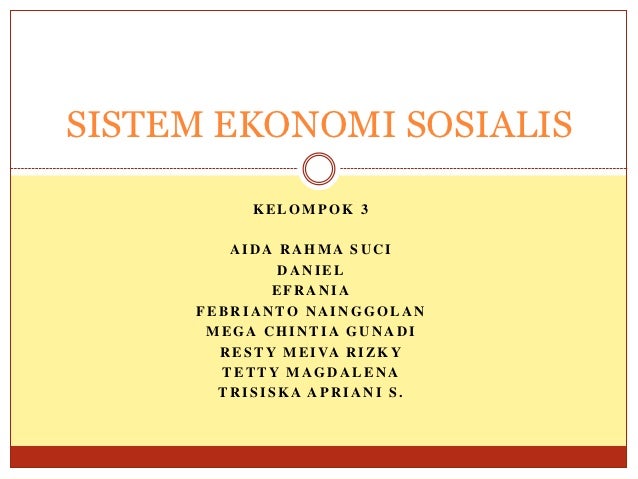 Slide Sistem Ekonomi Sosialis
