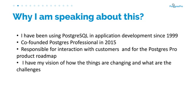 PGConf.ASIA 2019 Bali - Keynote Speech 2 - Ivan Pachenko | PPT