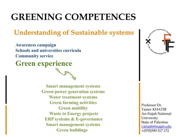 Greening local government units: Current status and required competences | PPT
