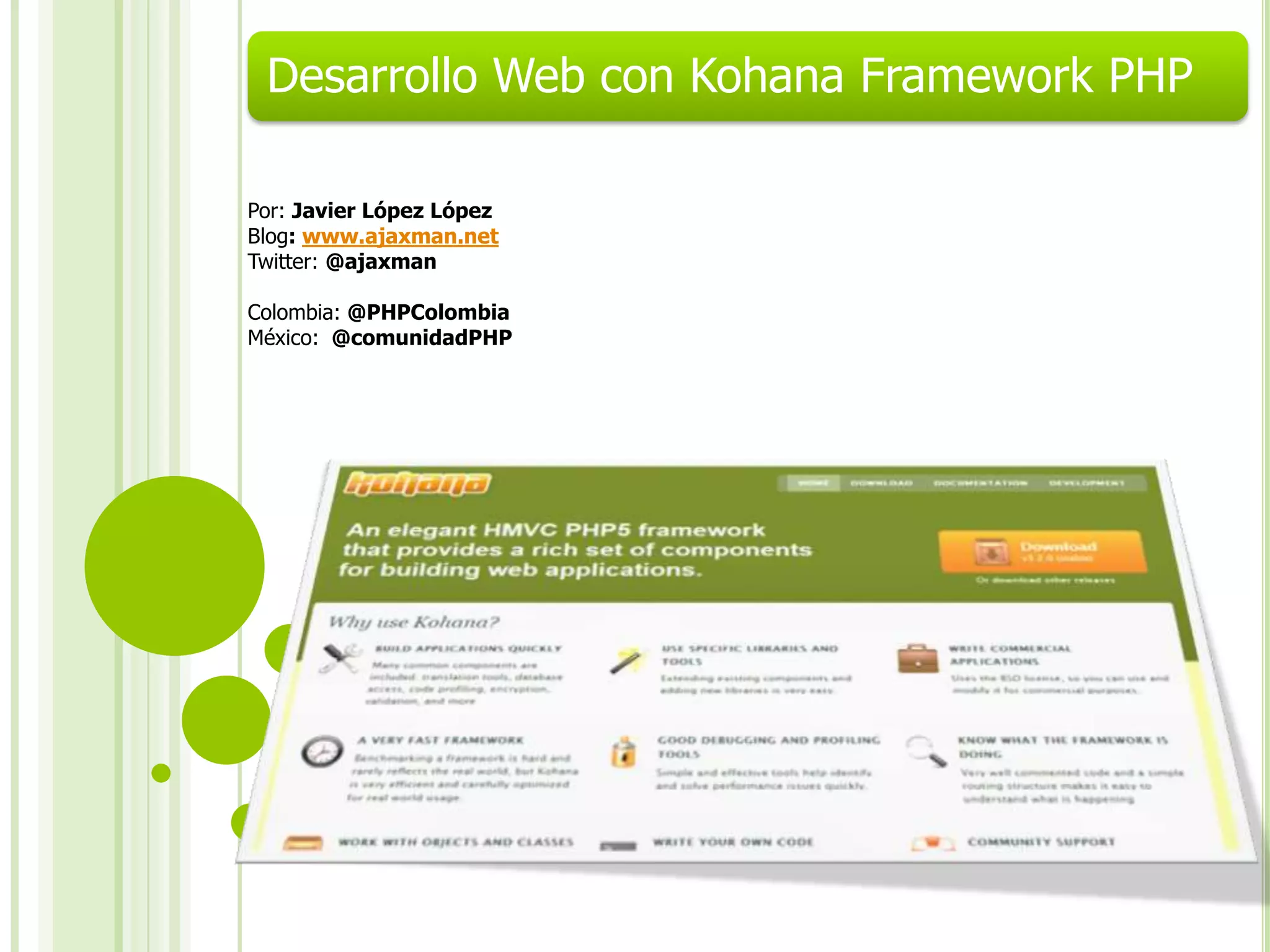 Desarrollo Web con Kohana Framework PHP | PPT