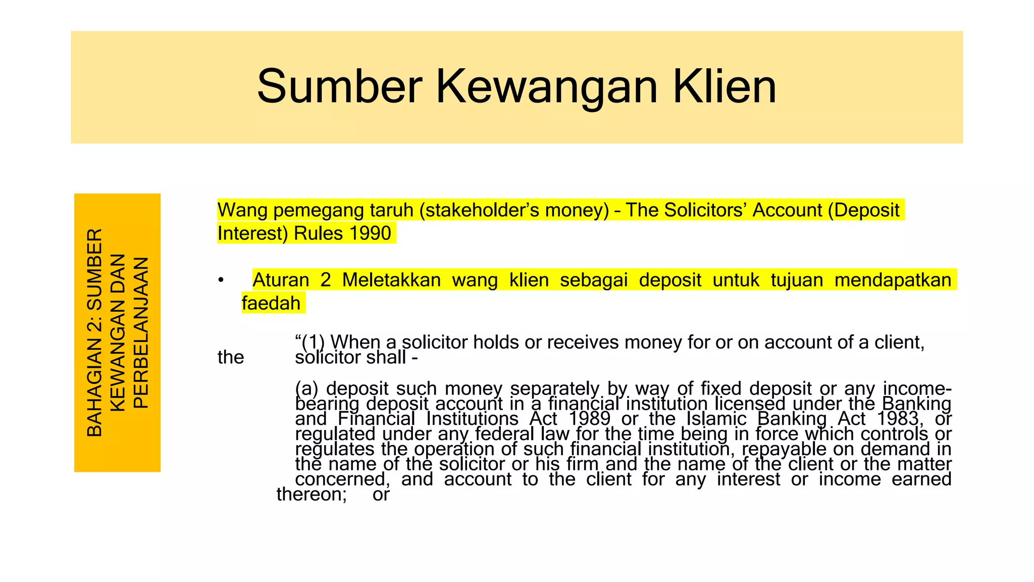 Legal Ethics - Financial Governance (Malaysia) | PPTX