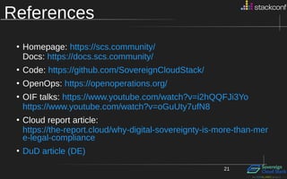 stackconf 2023 | SCS: Buildig Open Source Cloud and Container Infrastructure by Kurt Garloff | PPT