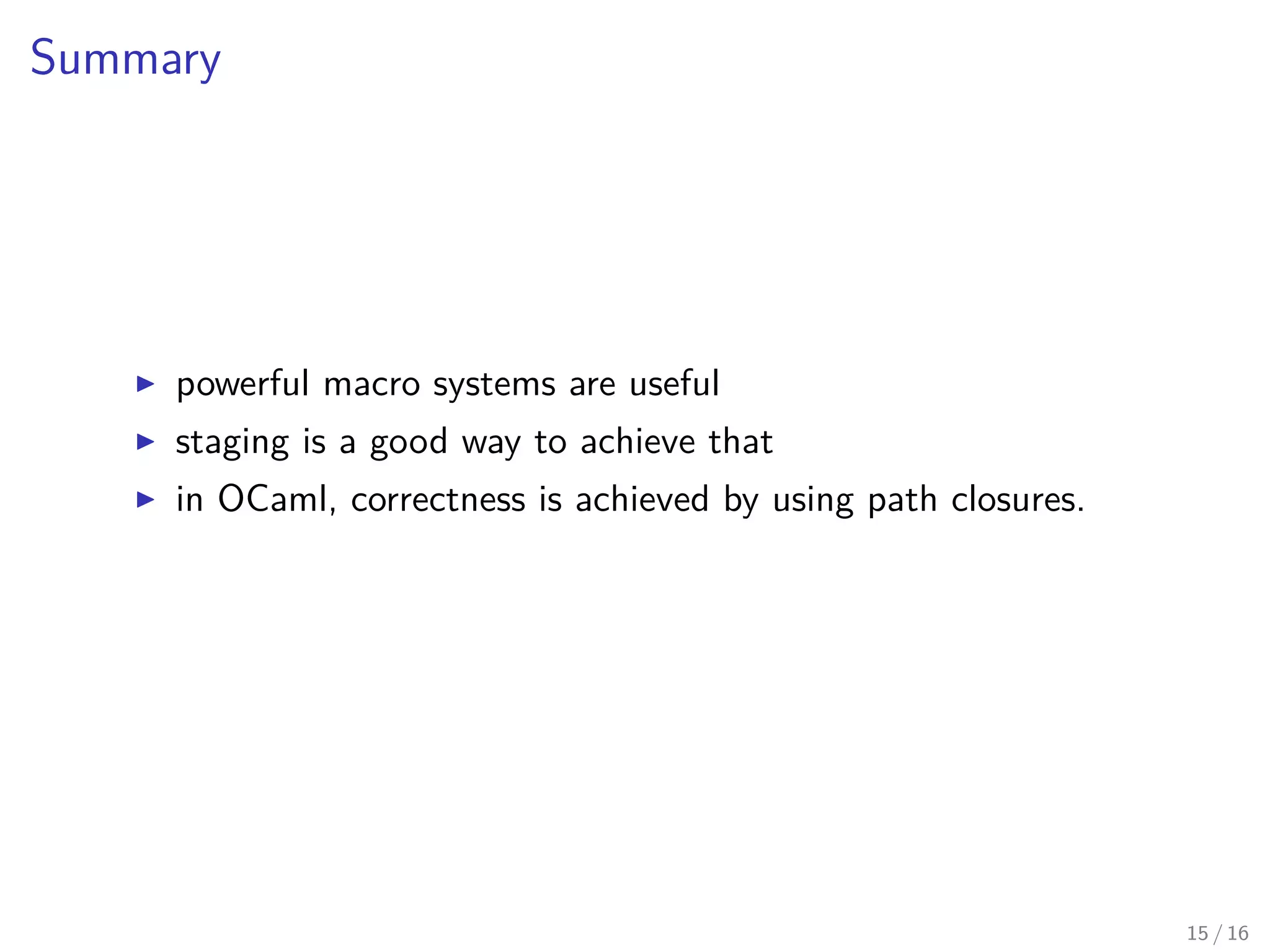 Modular Macros for OCaml | PDF