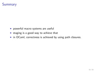 Modular Macros for OCaml | PDF