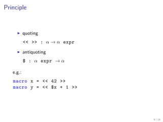 Modular Macros for OCaml | PDF