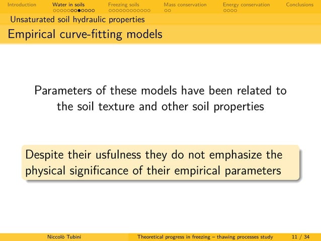 Freezing Soil for the class of Environmental Modelling | PDF
