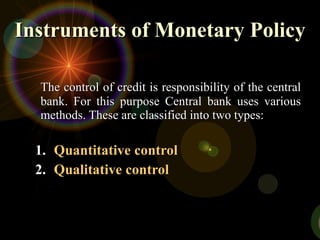 Monetary policy & Economic Indicators | PPT