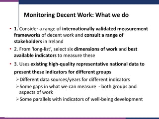 Monitoring decent work in Ireland | PPT